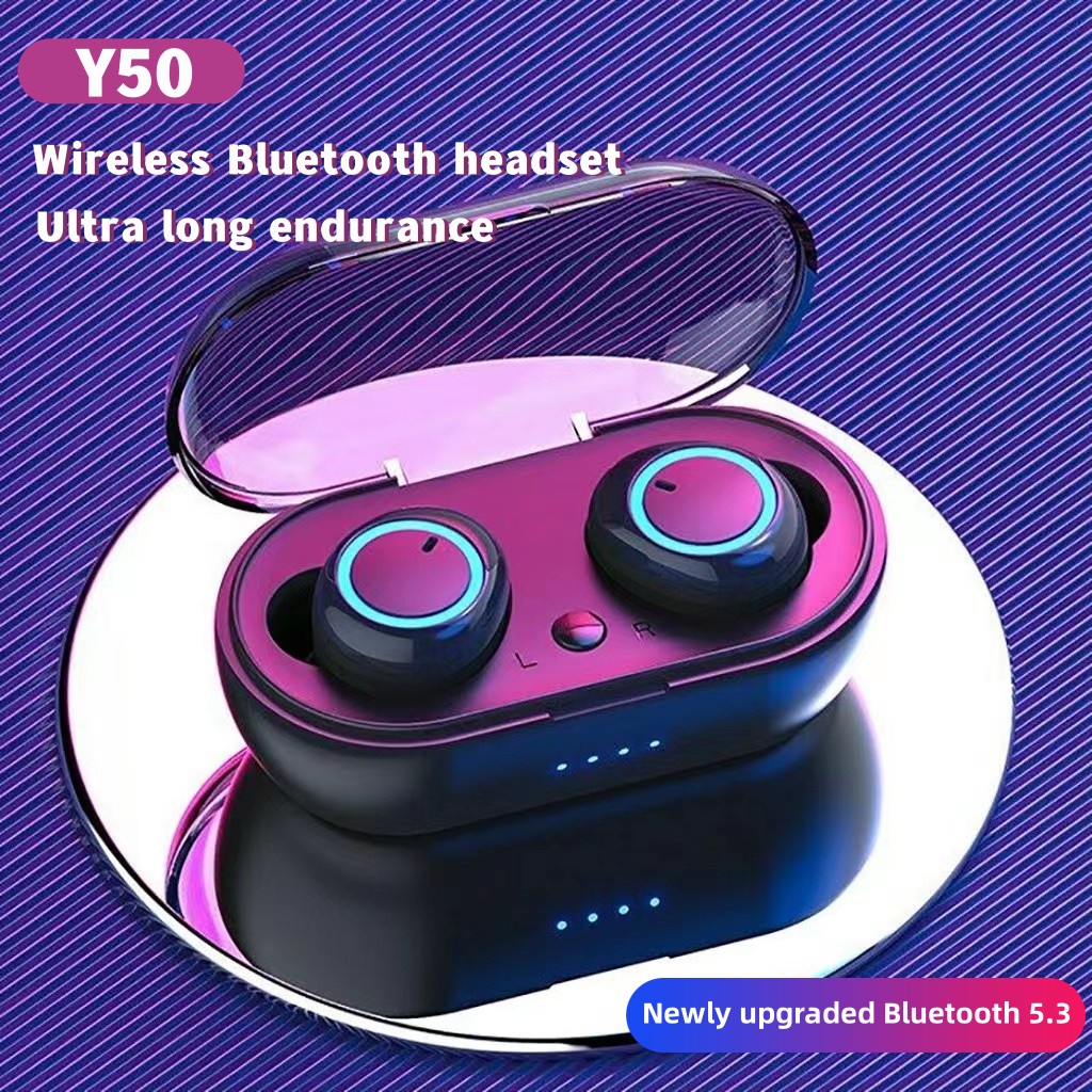 Fone De Ouvido Bluetooth Y50 Sem Fio Fones Transparentes De Alta ...