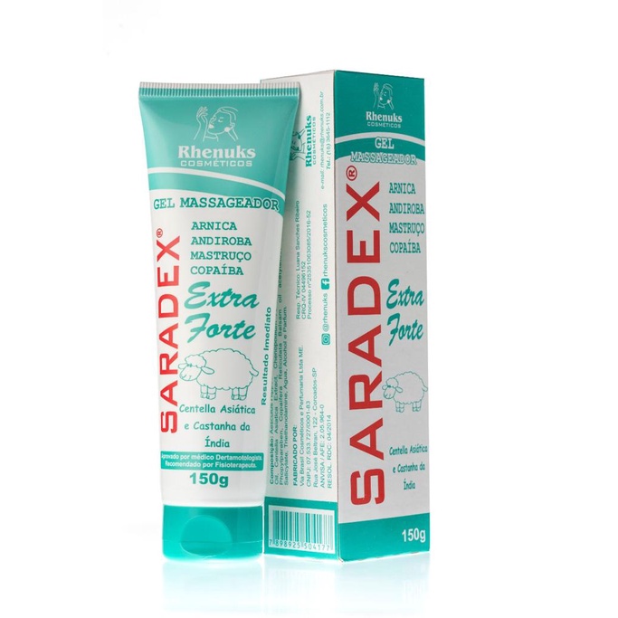 Pomada Gel Massageador Saradex Extraforte Rhenuks 150 g | Shopee Brasil