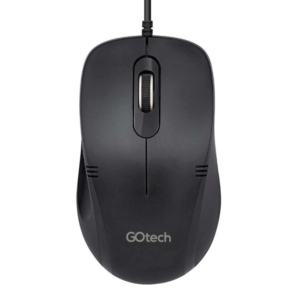 Mouse USB Go Tech CMM-501 Preto Clique Silencioso Cabo 180cm | Shopee ...