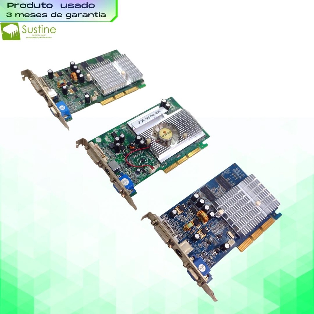 Placa de video Diversas Marcas FX5500 256MB 128-bit AGP 8X | Shopee Brasil
