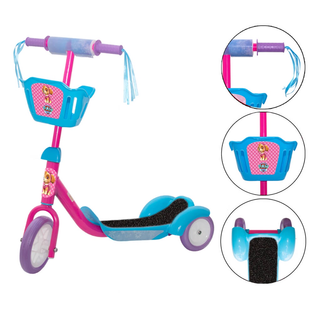Patinete Infantil Feminino Paw Patrol Radical Ajustavel Rosa | Shopee ...