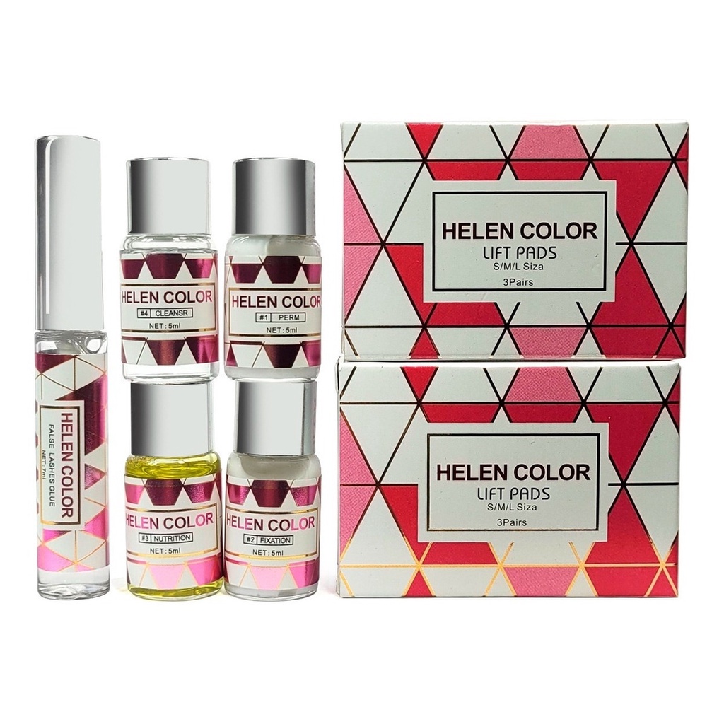 Kit Lash Lifting Permanente Cílios Helen Color Com Anvisa | Shopee Brasil