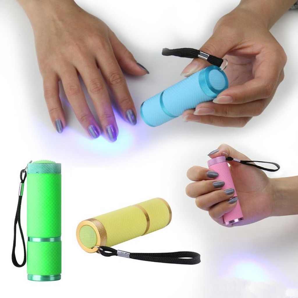 Kit 2 Mini Lanterna Portátil Led Ultra Violeta Seca Unha Gel Uv silicone | Shopee Brasil