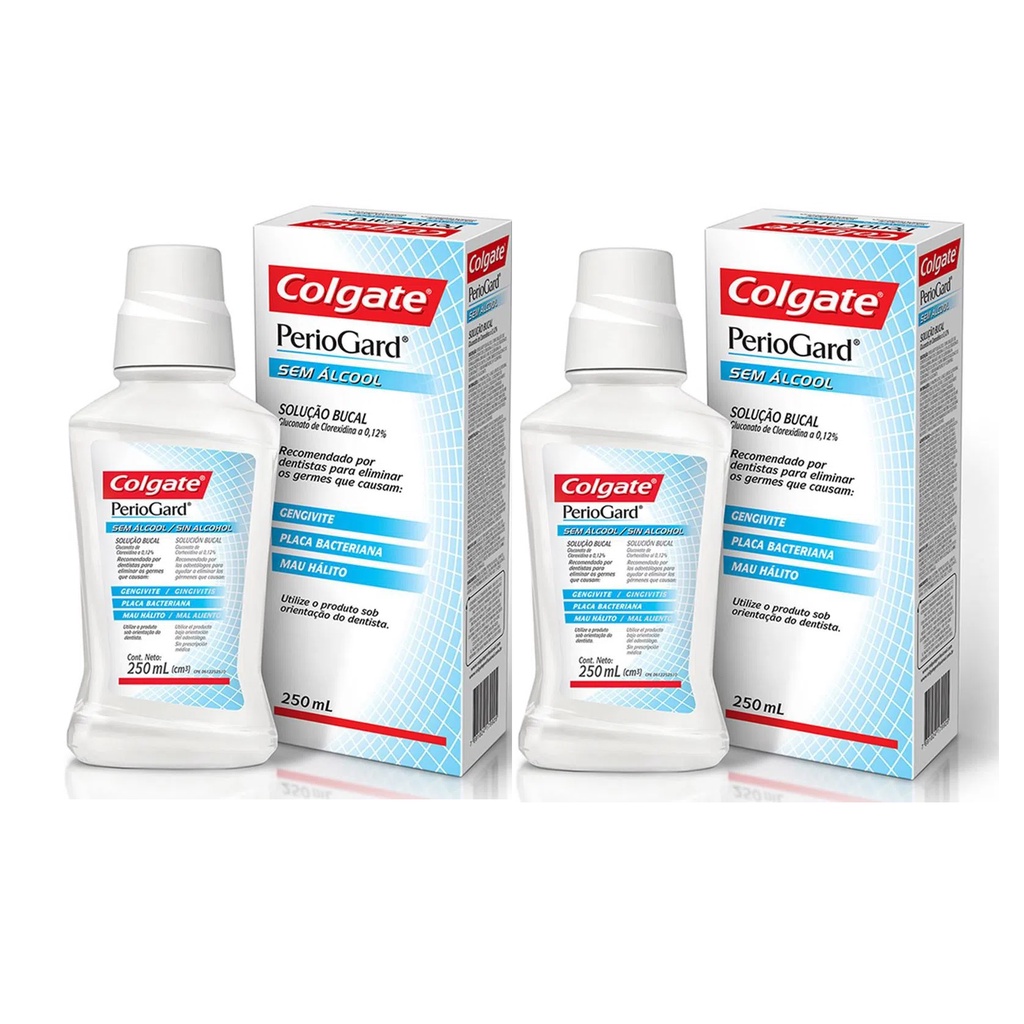 Kit Com 2 Periogard Sem Alcool 250ml - Colgate | Shopee Brasil