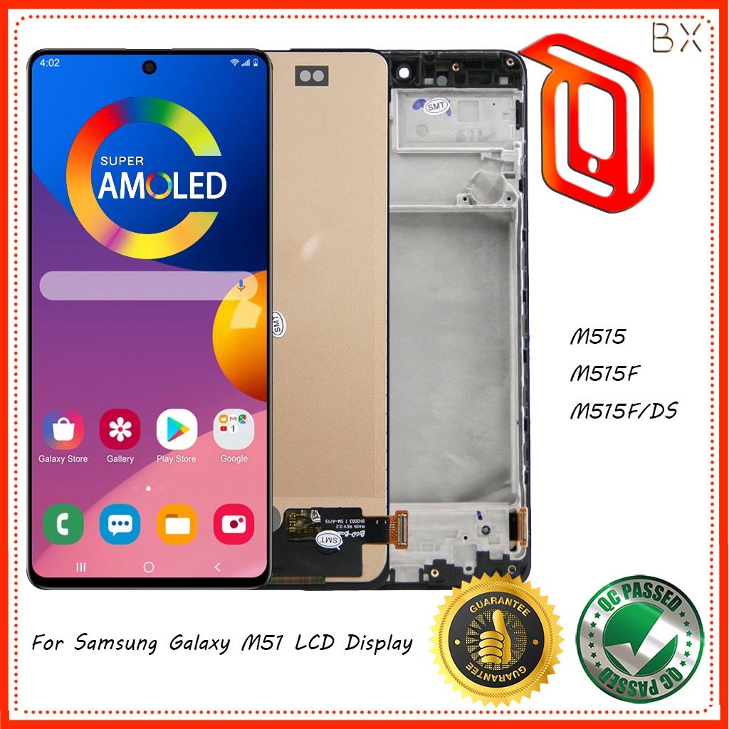 Tela Frontal Touch Display AMOLED Samsung M51 M515 M515F M515F/DS ...