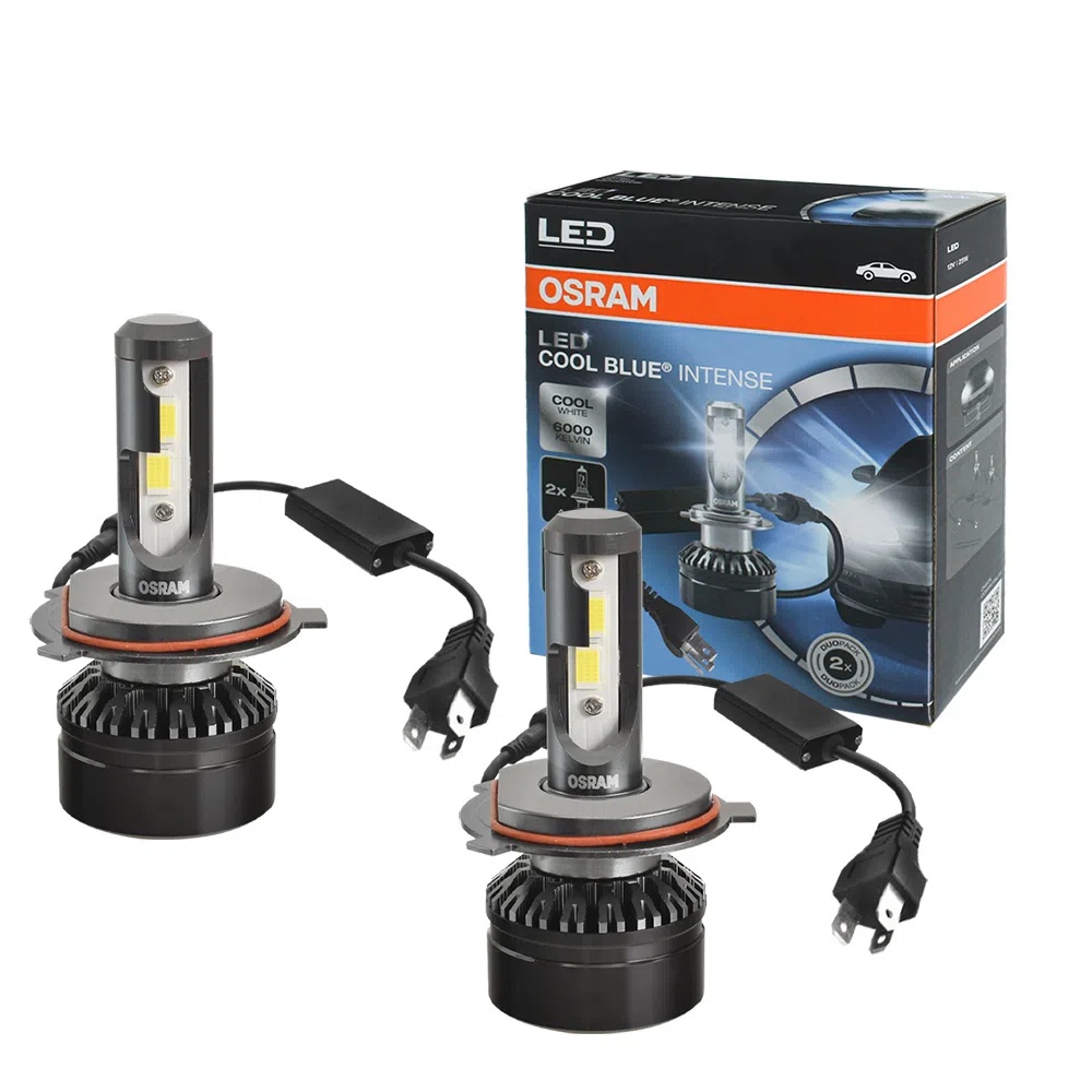 Par de Lâmpadas Osram Led H4 Cool Blue Intense 6000K 12V 18W Automotiva ...