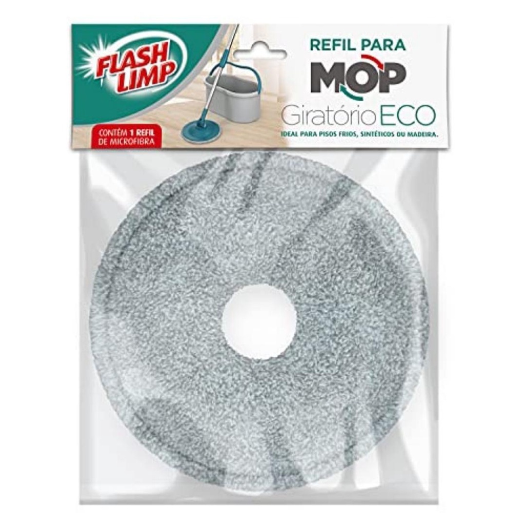 Refil para Mop Giratorio Eco Com Balde Esfregão Economico Flash Limp ...