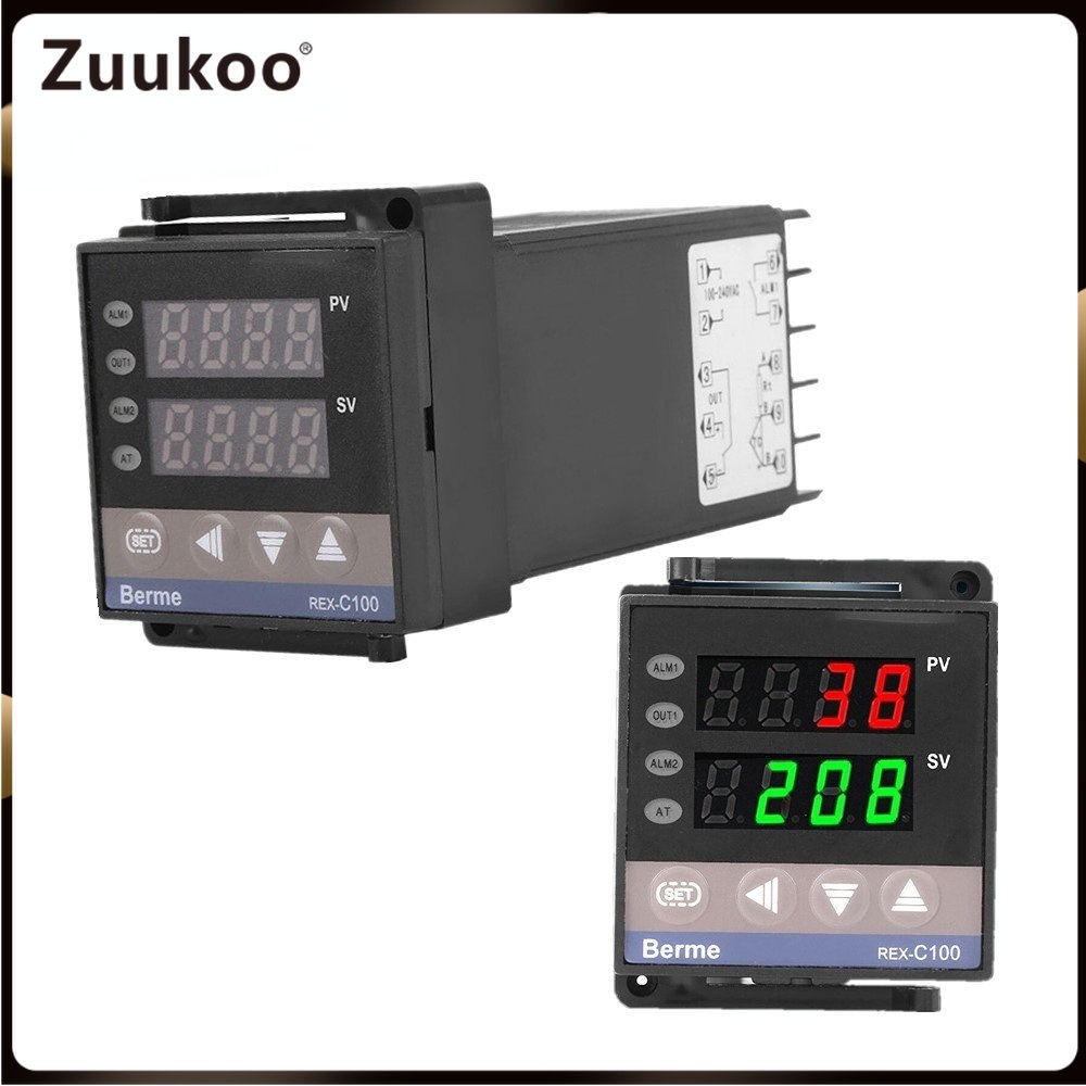 REX-C100 Conjunto Controlador Digital De Temperatura PID LCD SSR Tipo K Termopar | Shopee Brasil