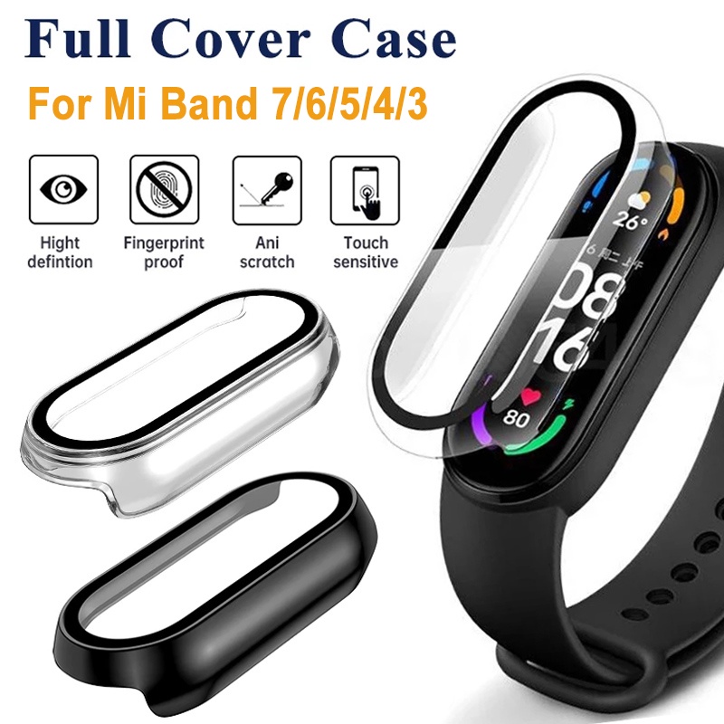 Estojo De Filme De Vidro Temperado Para Xiaomi Mi band 7 5 6 4 NFC Protetor De Tela 6 5 4 Miband ...