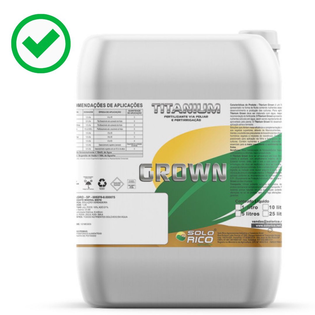 Titanium Grown Fertil Nutri Tomate Morango Hidroponia 10 lt | Shopee Brasil
