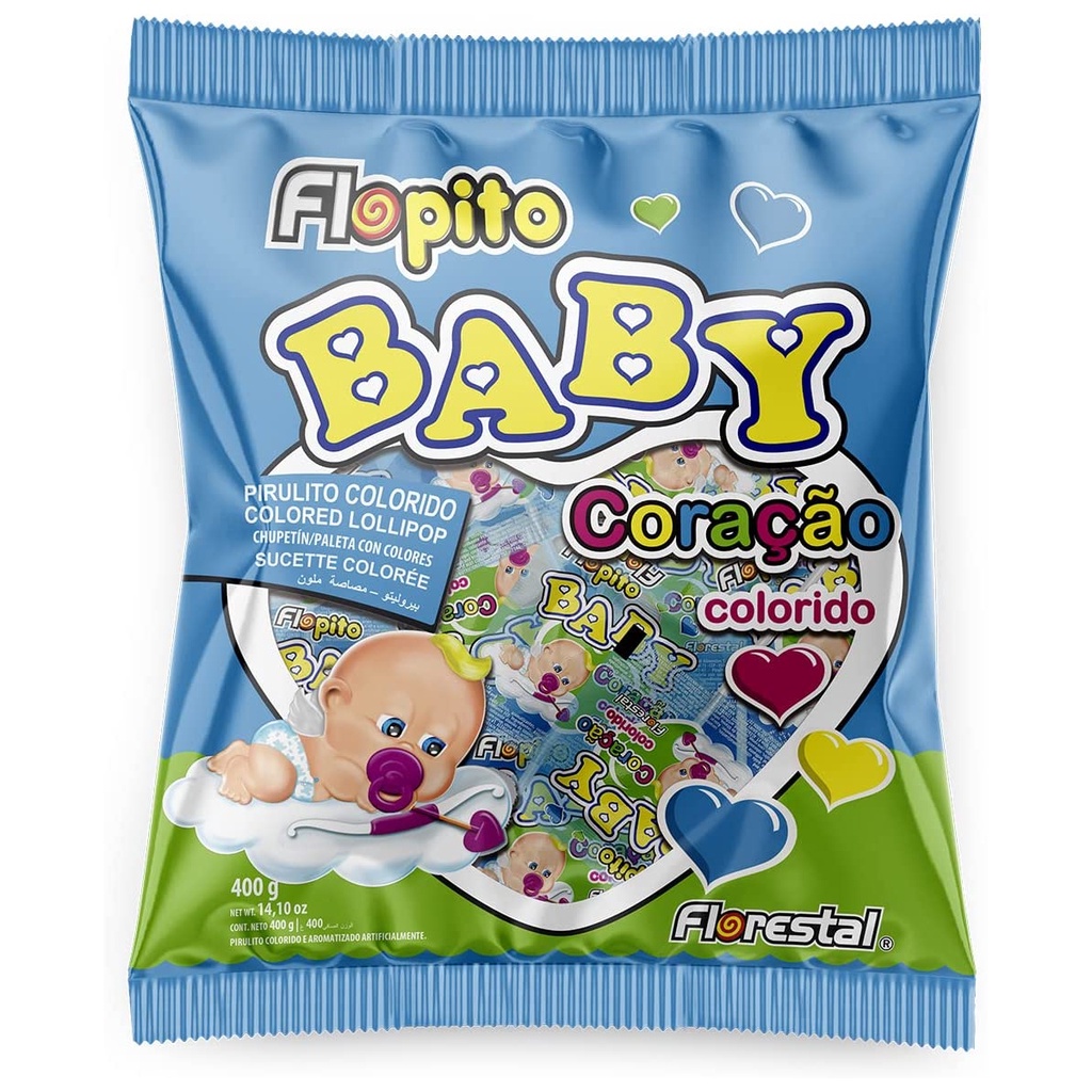 PIRULITO BABY FLOPITO CORAÇÃO FLORESTAL COLORIDO 200g | Shopee Brasil