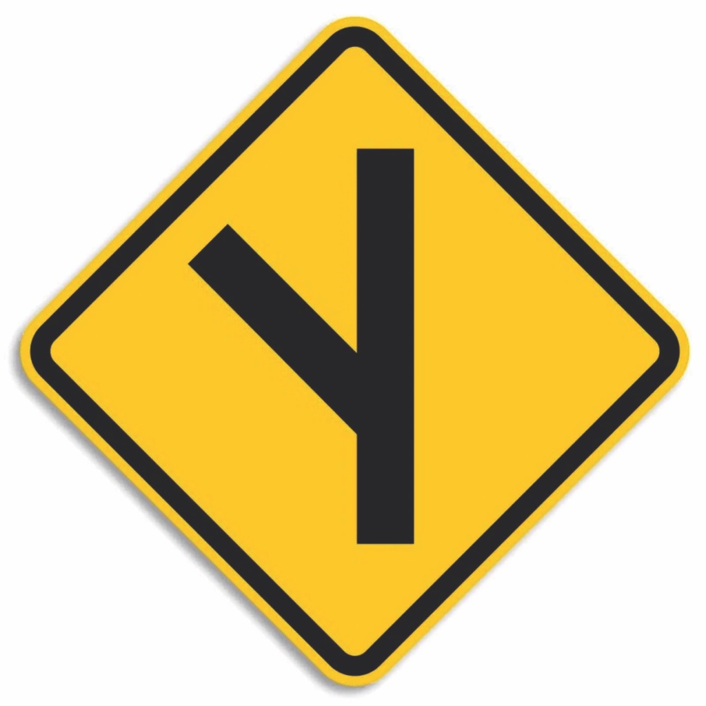 Placa de Trânsito Entroncamento Oblíquo Esquerda A10a 60x60 | Shopee Brasil