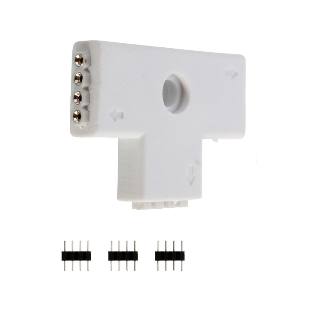 Conector T Fita Led RGB + Conector P4 Para Fitas LED RGB - 1 unidade ...
