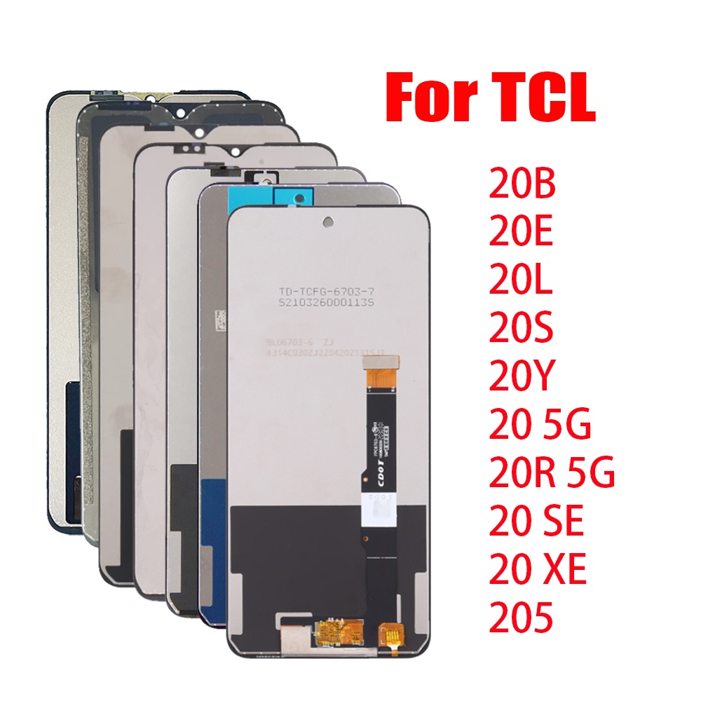 Tela Cheia Para TCL 20B 20E 20L 20S 20Y 20XE 20SE 205 20R 5G Montagem Do Digitalizador De LCD ...