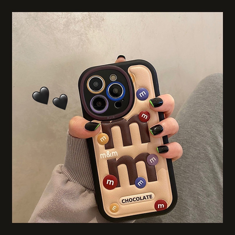 Caixa De Celular Com Design De Chocolate Gravado IPhone 12 13 14 11 Pro ...