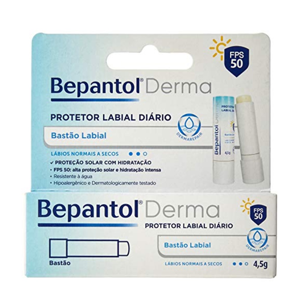 Protetor Labial BEPANTOL DERMA FPS 50 com 4,5G | Shopee Brasil