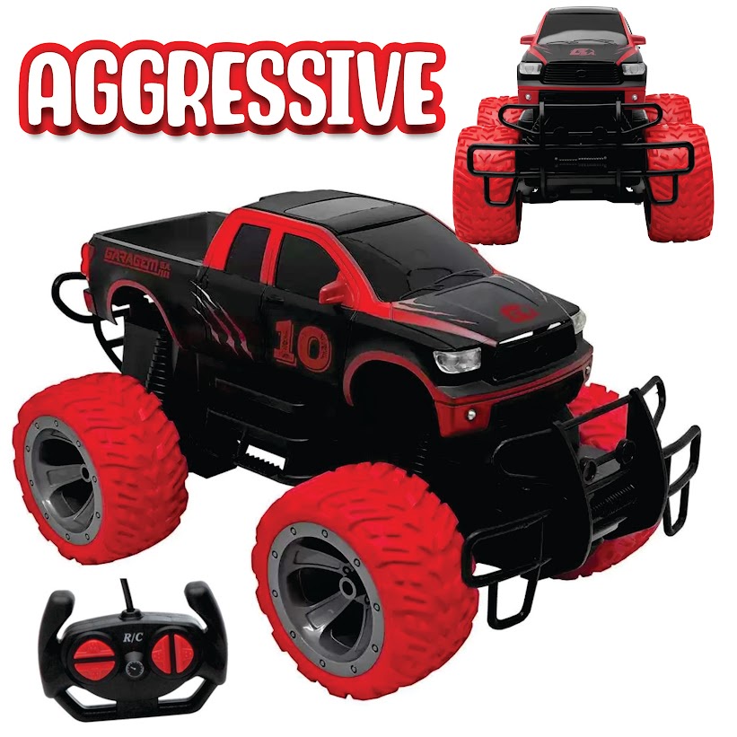 Carrinho Controle Remoto Pick-Up Monster Truck Aggressive Garagem SA ...