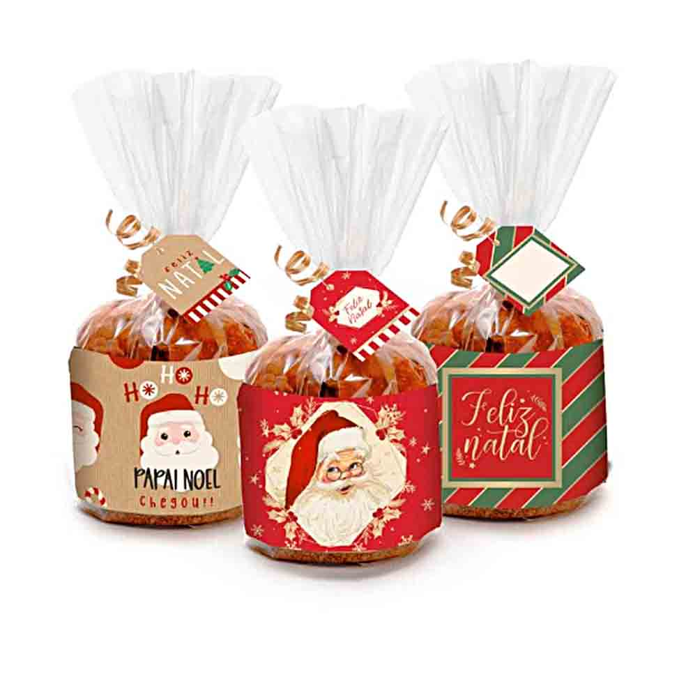 Kit Embalagem De Natal Para Panetone C 10 Un Cromus Shopee Brasil