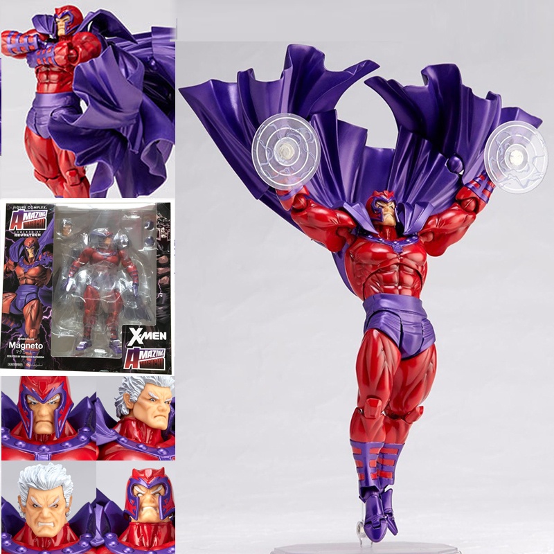 Yamaguchi Revoltech X-Men Magneto Action Figure Colecionável Modelo ...
