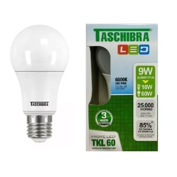 LAMPADA LED 09W TASCHIBRA | Shopee Brasil