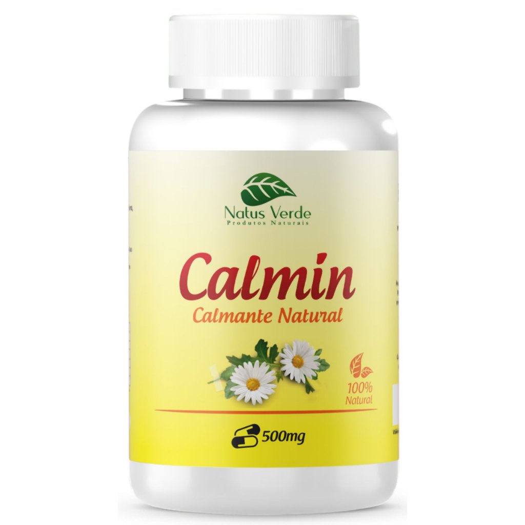 Calmin Calmante Natural - 60 Cápsulas de 500Mg | Shopee Brasil
