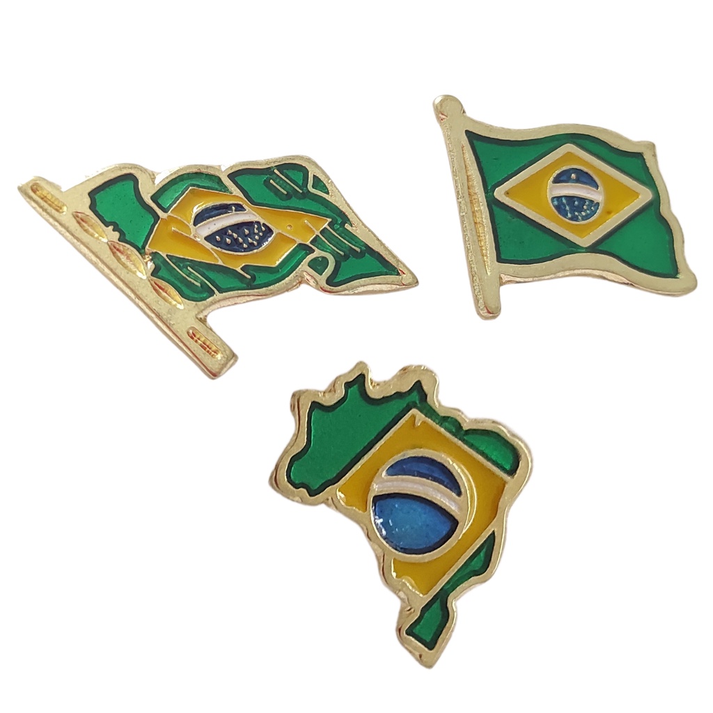 Broche pin da bandeira e mapa do Brasil. | Shopee Brasil