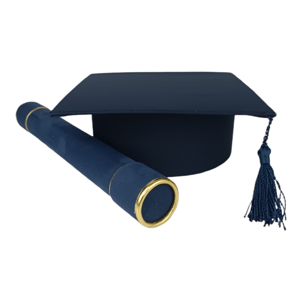 Capelo E Canudo De Formatura Azul Marinho Adulto | Shopee Brasil