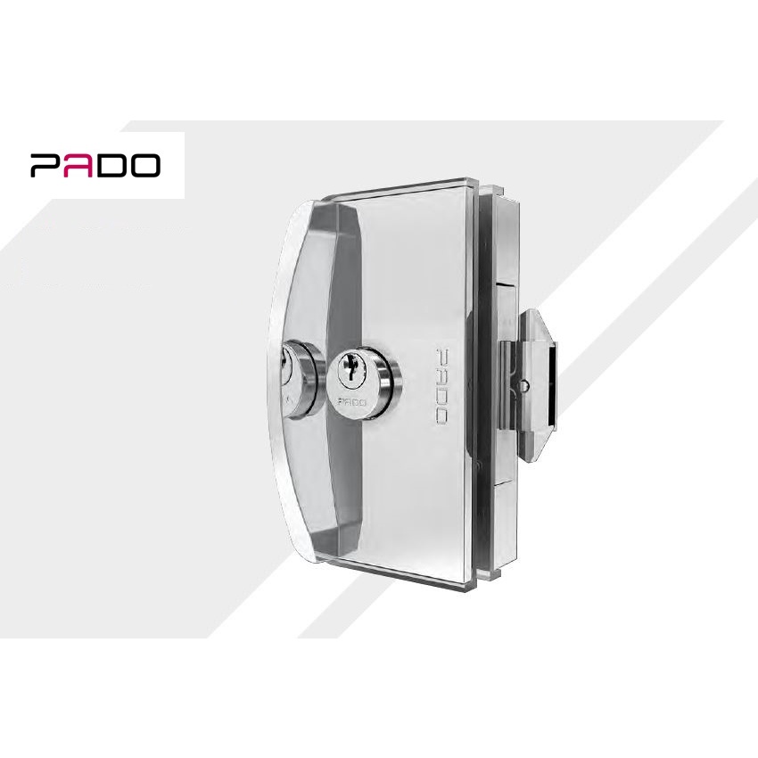 Fechadura Blindex Pado Porta Correr Vidro Alvenaria Cromada | Shopee Brasil