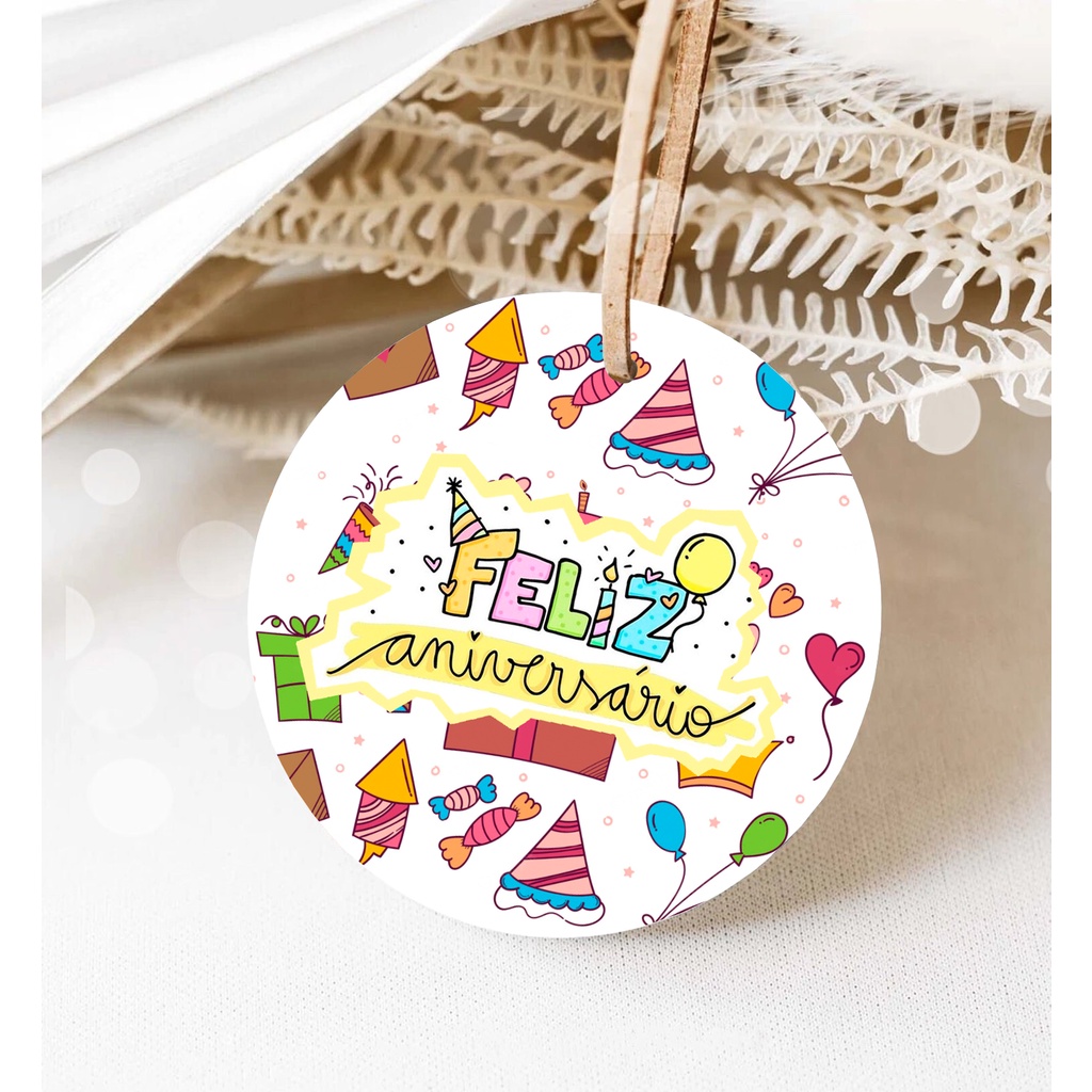 20 Tags Feliz Aniversário Mod1- Alto brilho | Shopee Brasil