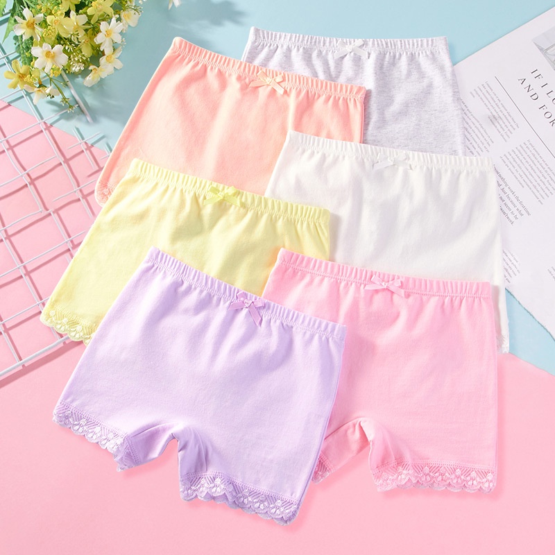 3-Peças Roupa Íntima Infantil Feminina Anti-Exposição Calça De ...
