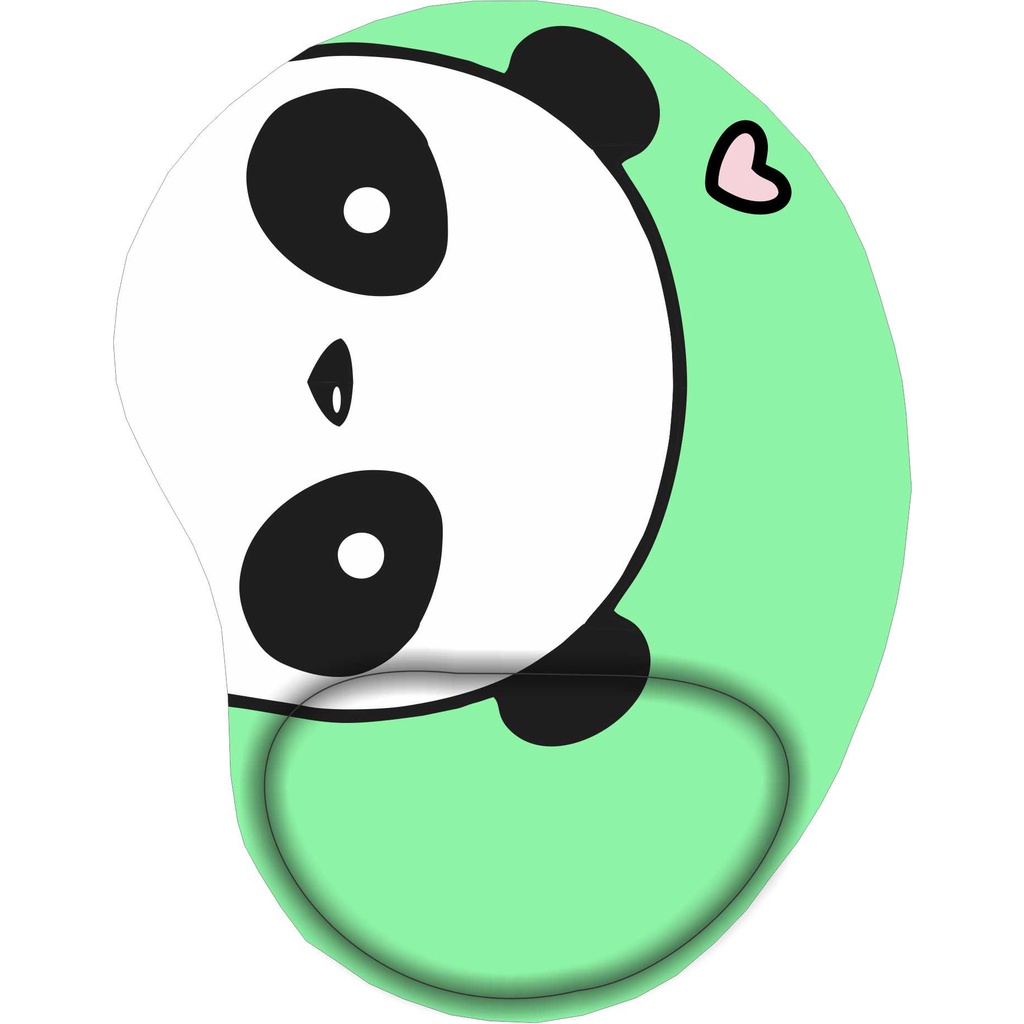 Mouse Pad Panda Coração Cores com Apoio | Shopee Brasil