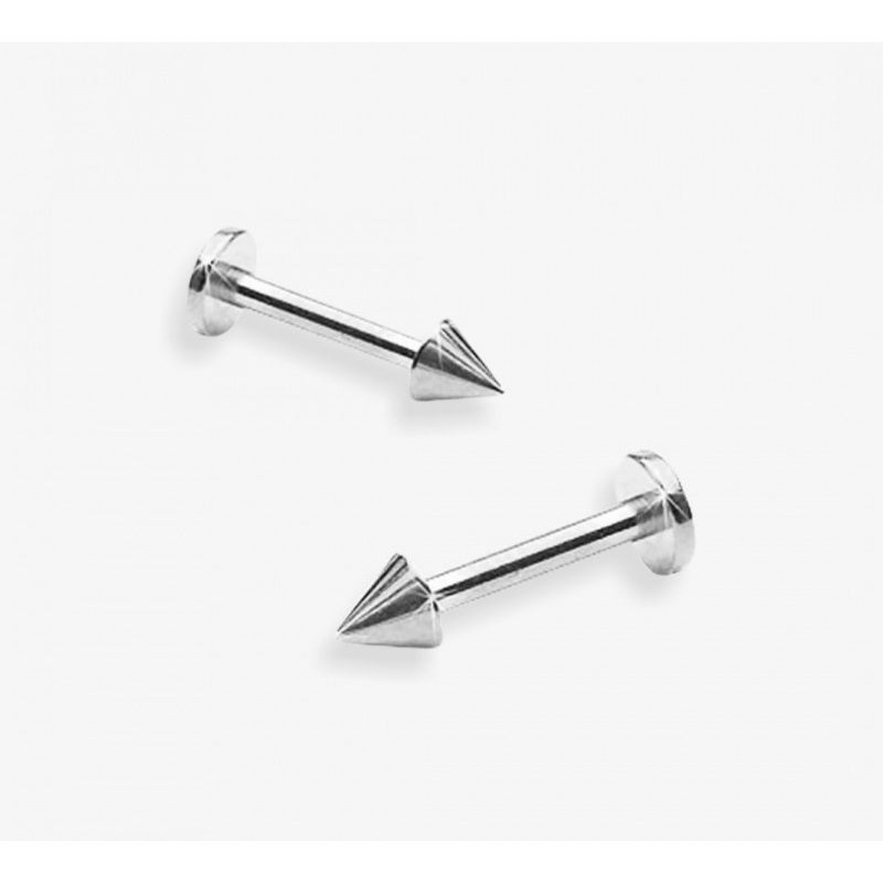 Max Piercing Labret de Spike em Aço e Folheado | Shopee Brasil