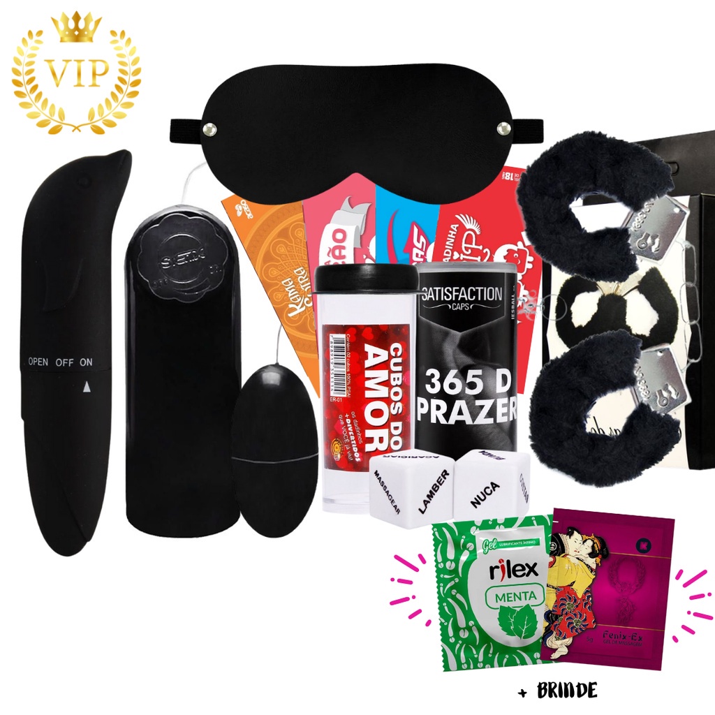 Kit Sex Shop Brinca Sado Vibrador Golfinho Ponto G Vibrador Bullet 6215