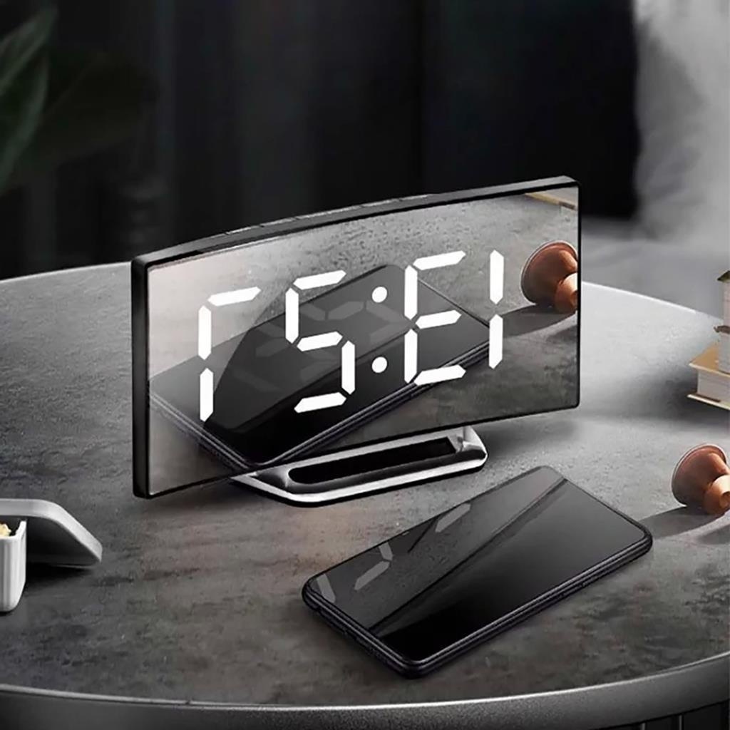 Relogio Despertador digital de mesa Led alarme temperatura data USB ...