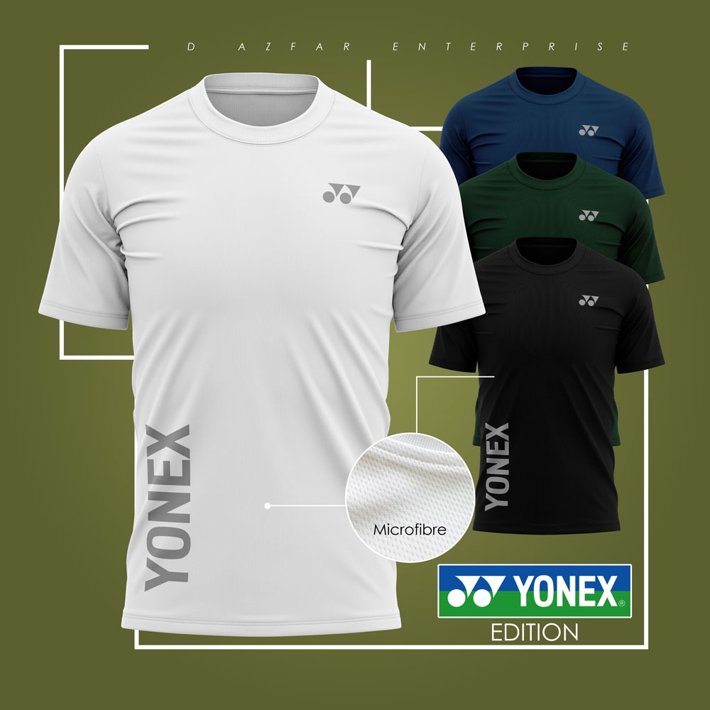 YONEX EDITION Camiseta Unisexo De Manga Redonda Em Microfibra BAJU LELAKI WANITA Esportiva ...
