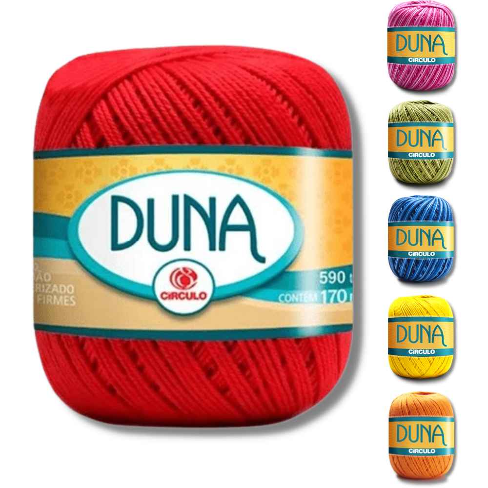 Linha Duna Círculo Crochê 100g - Cores Lisas e Mescladas | Shopee Brasil