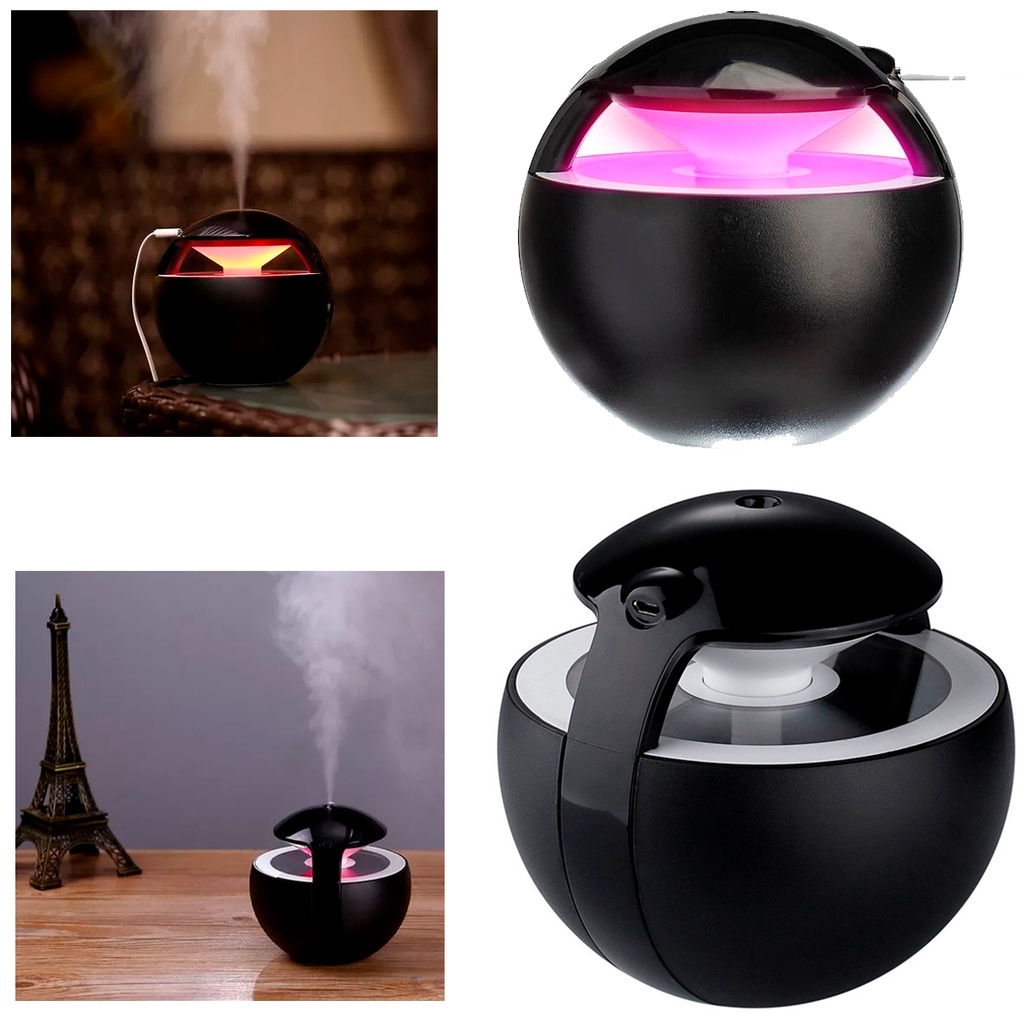 Umidificador Aromatizador Difusor Ultra silencioso Ultrasonico Led Ar ...
