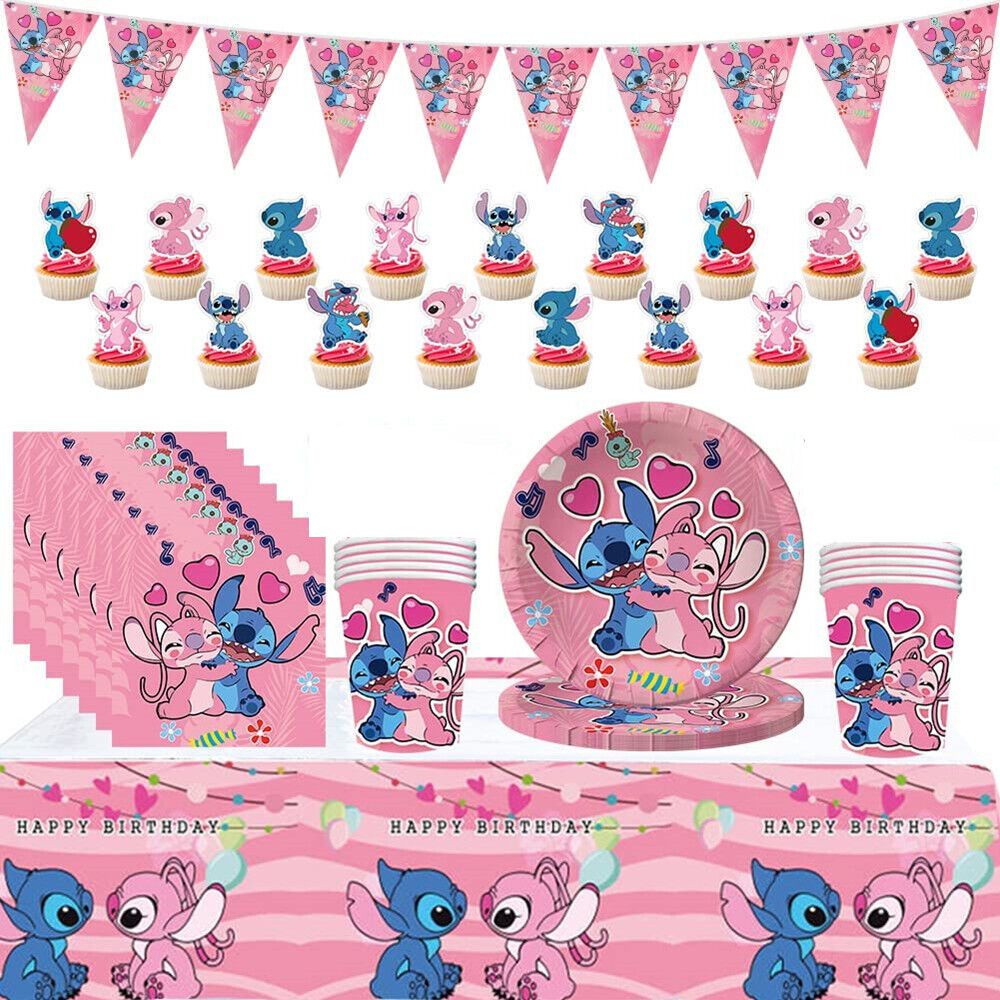 Lilo Joyful Stitch Decorações De Aniversário Pratos Copos De Toalha De ...