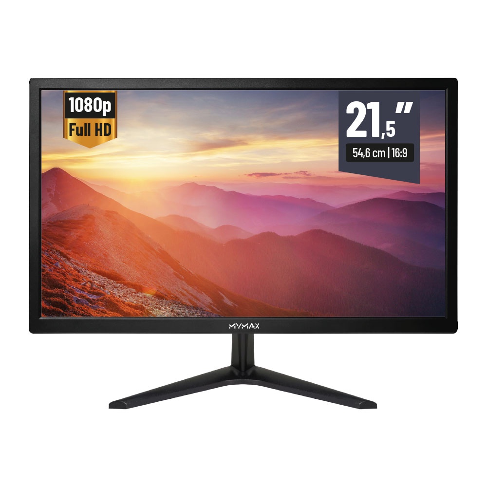 Monitor 21,5' Full HD, HDMI, VGA 100/240V - MYMAX | Shopee Brasil