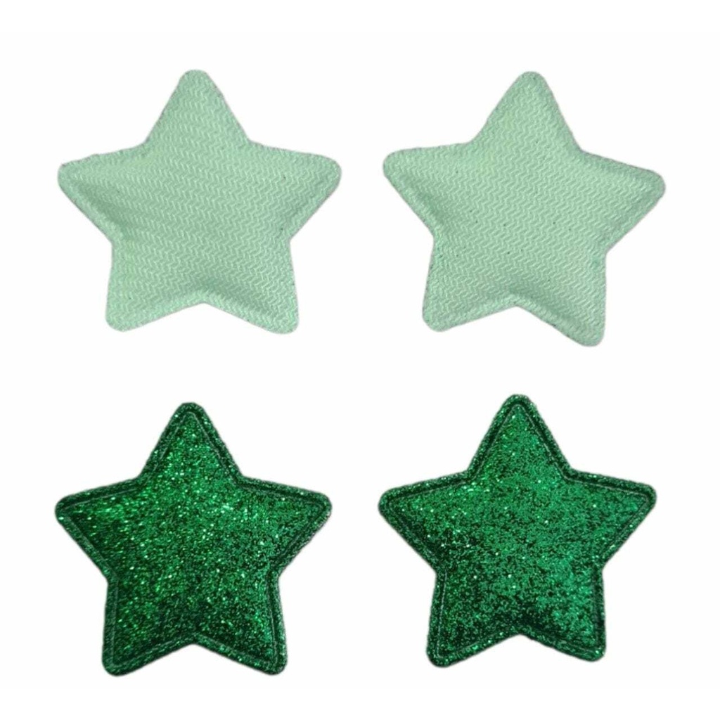 Aplique Patch - Estrela Glitter Verde - 35mm - 2 unidades | Shopee Brasil