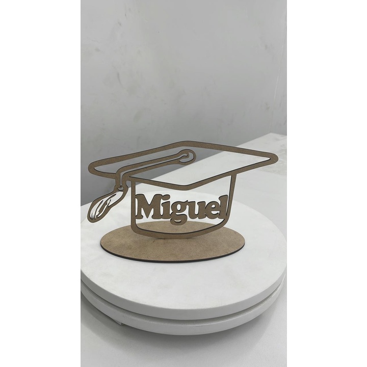 Centro De Mesa Capelo Formatura Personalizado Feito Em Mdf 3mm Unitário ...