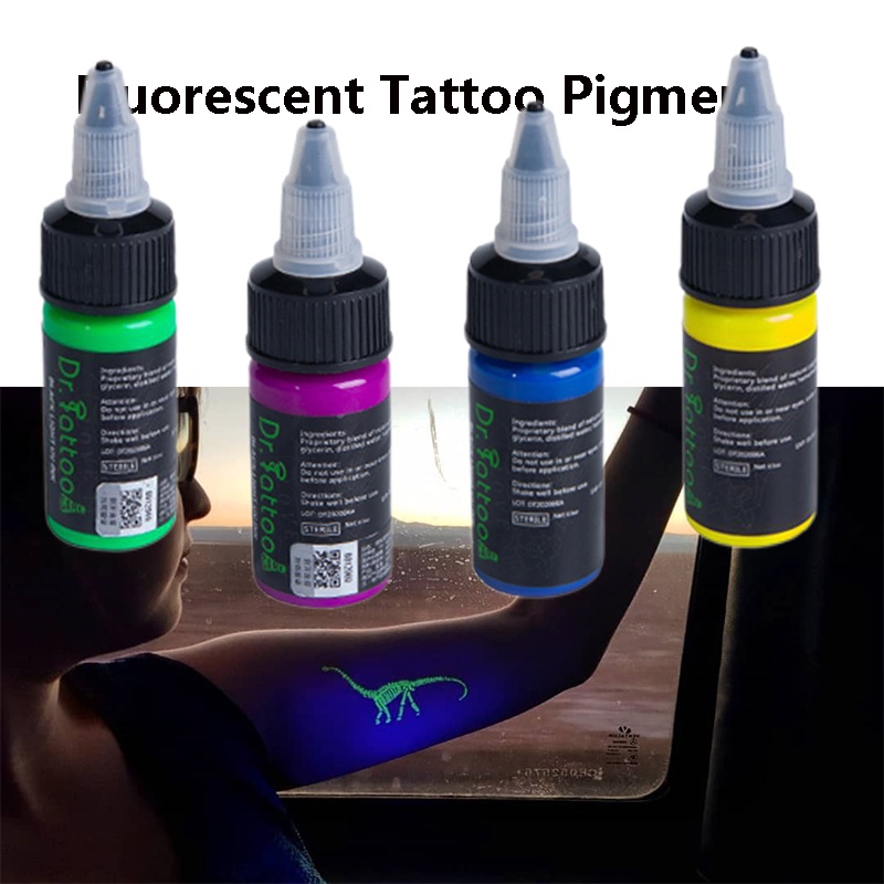 15ML/Garrafa Profissional Tatuagem Tinta UV Seguro Meio Permanente Para ...