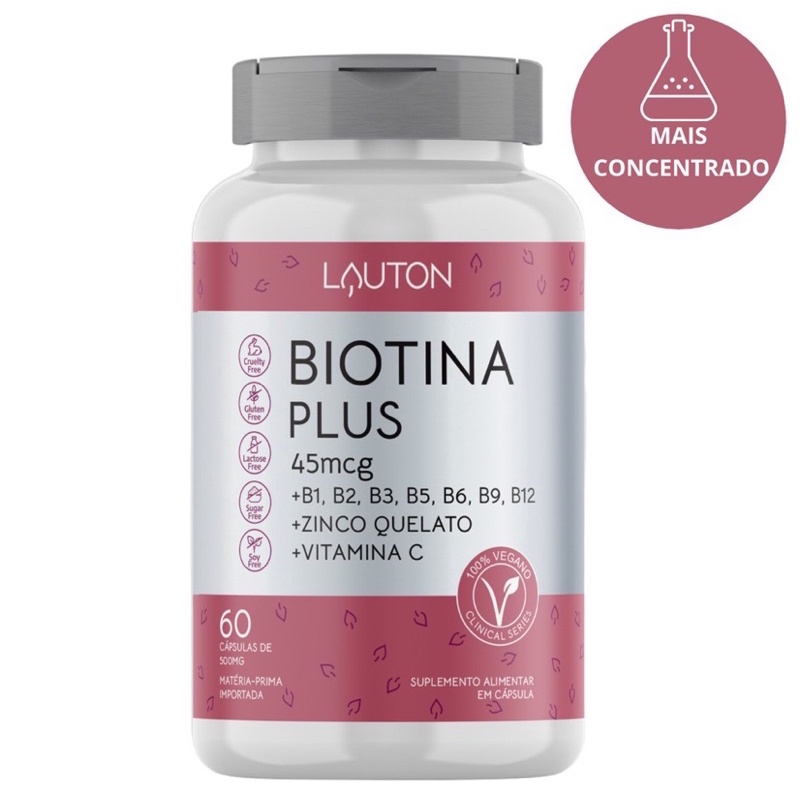Biotina Premium Com Vitaminas Do Complexo B B1 B2 B3 B5 B6 B9 B12 C E