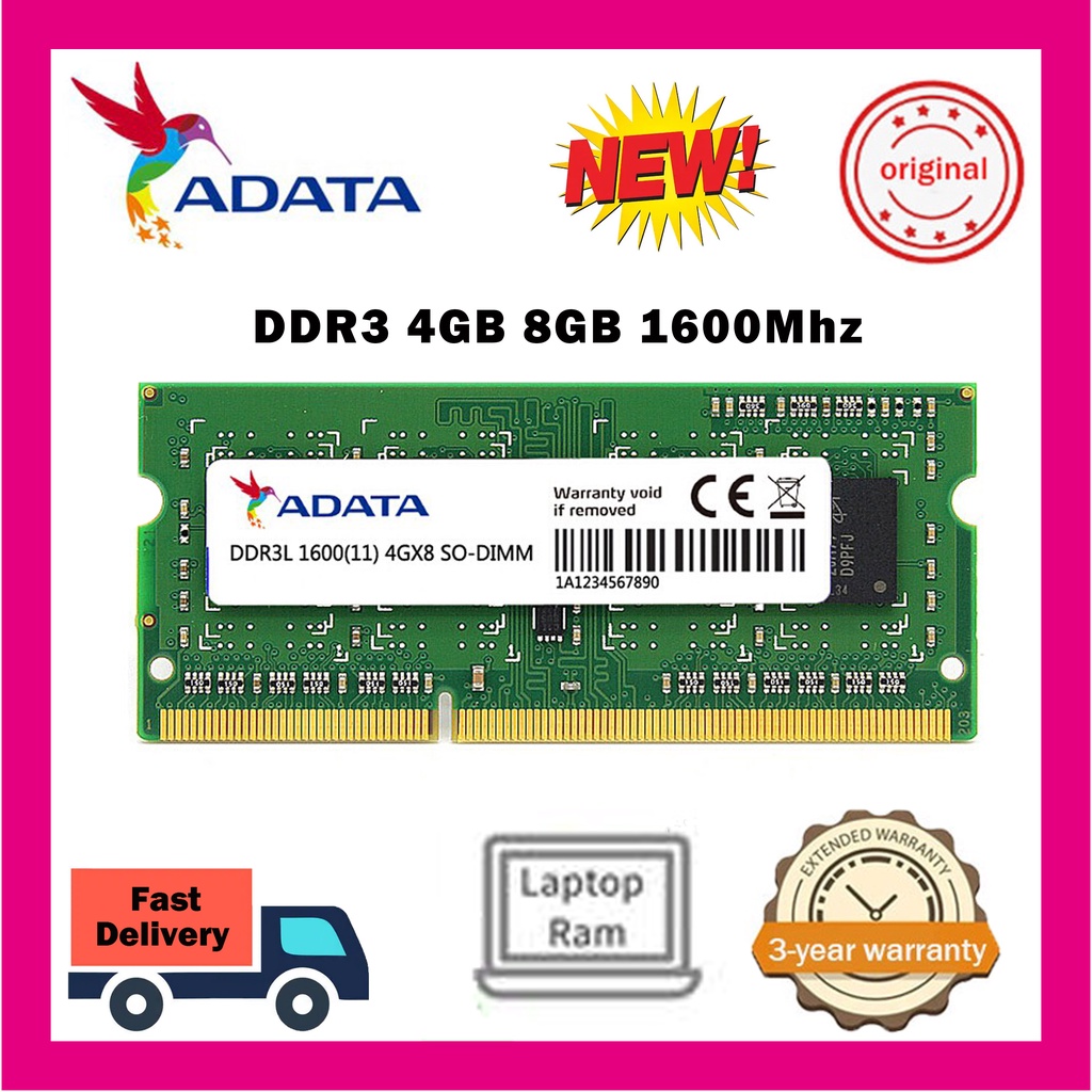 ADATA DDR3 4GB 8GB 1600Mhz SO-DIMM PC3-12800 DDR3L Memória RAM Para ...