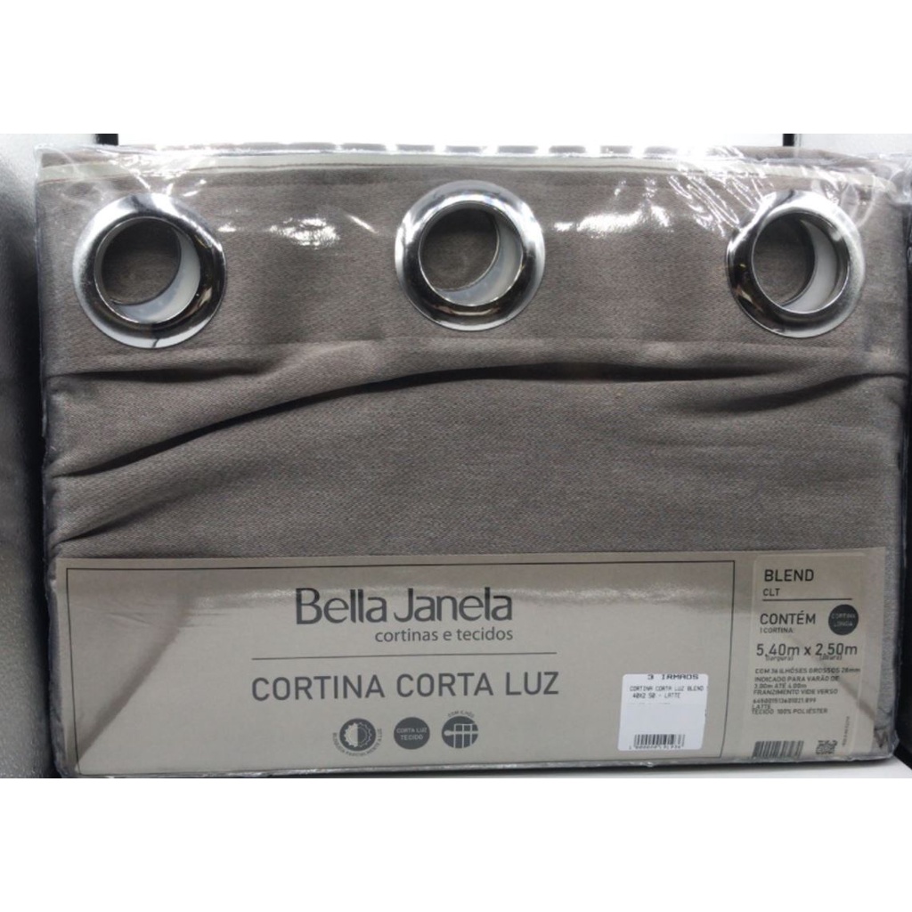 Cortina Corta Luz 5,40m x 2,50m Tecido Blend Bella Janela | Shopee Brasil