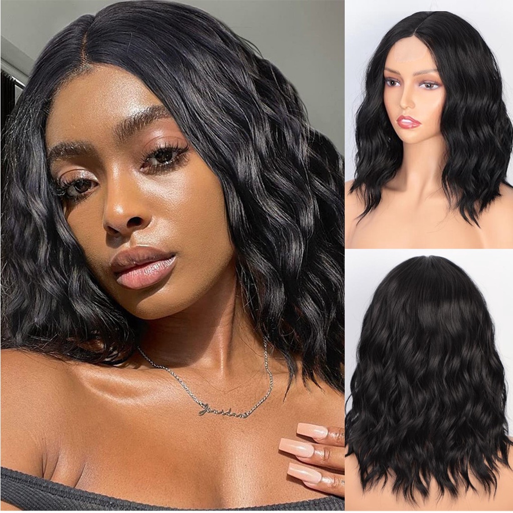 BR405 wig peruca cacheada preta lace cabelo humano cacheado natural ...