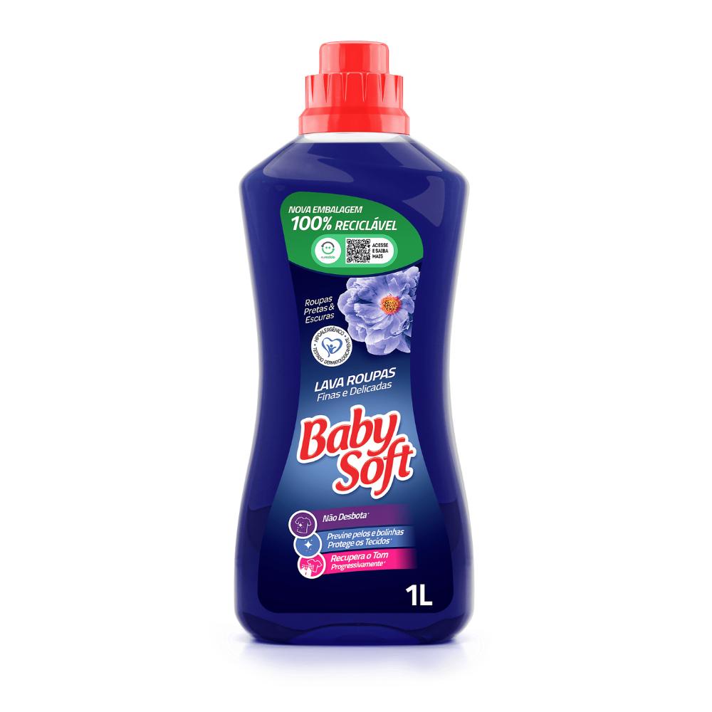 LAVA ROUPAS LIQUIDO BABY SOFT ROUPAS FINAS E ESCURAS 1L | Shopee Brasil