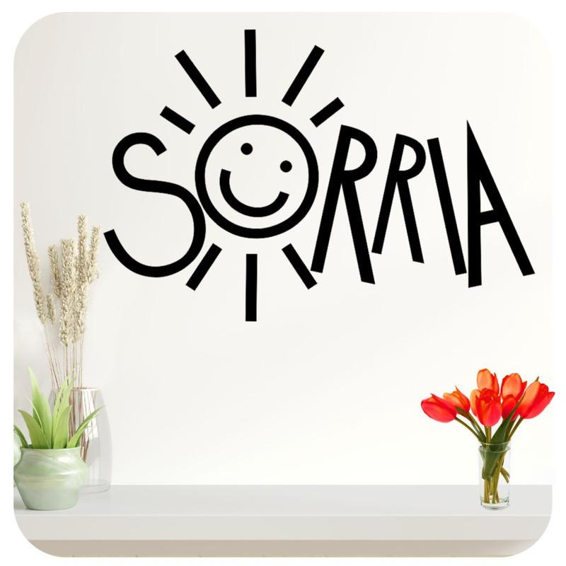 Adesivo Parede Frase Sorria Sorrir Smile 4 | Shopee Brasil