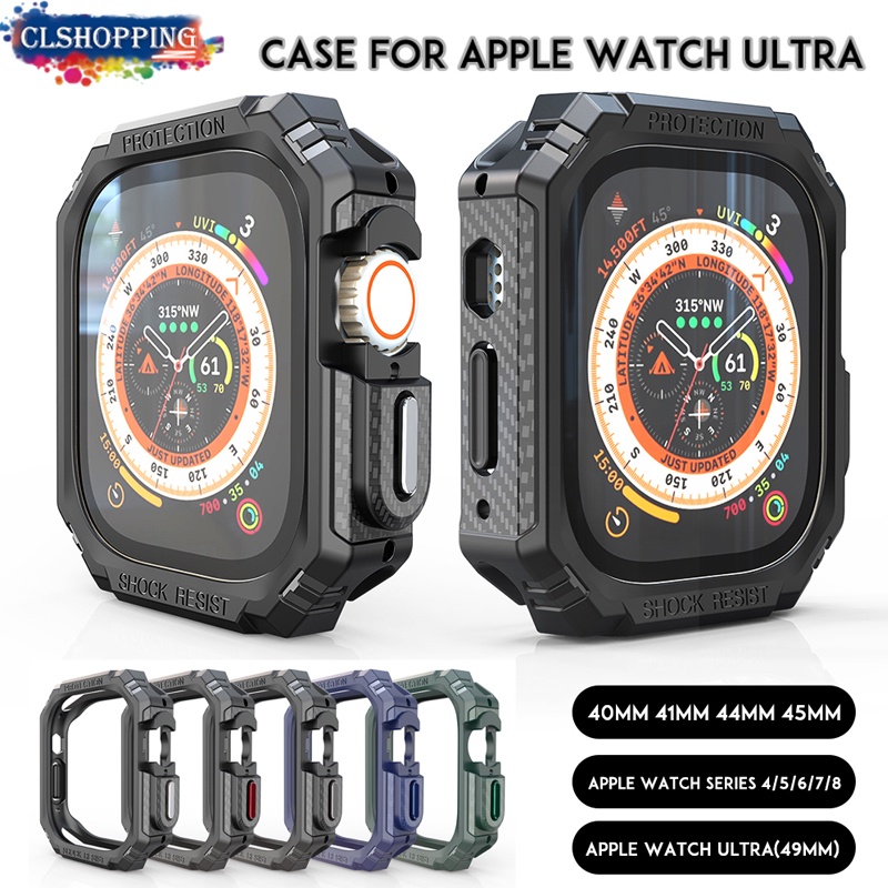 Capa Protetora Para Apple Watch Ultra 49mm Protetor De Tela 360 ...