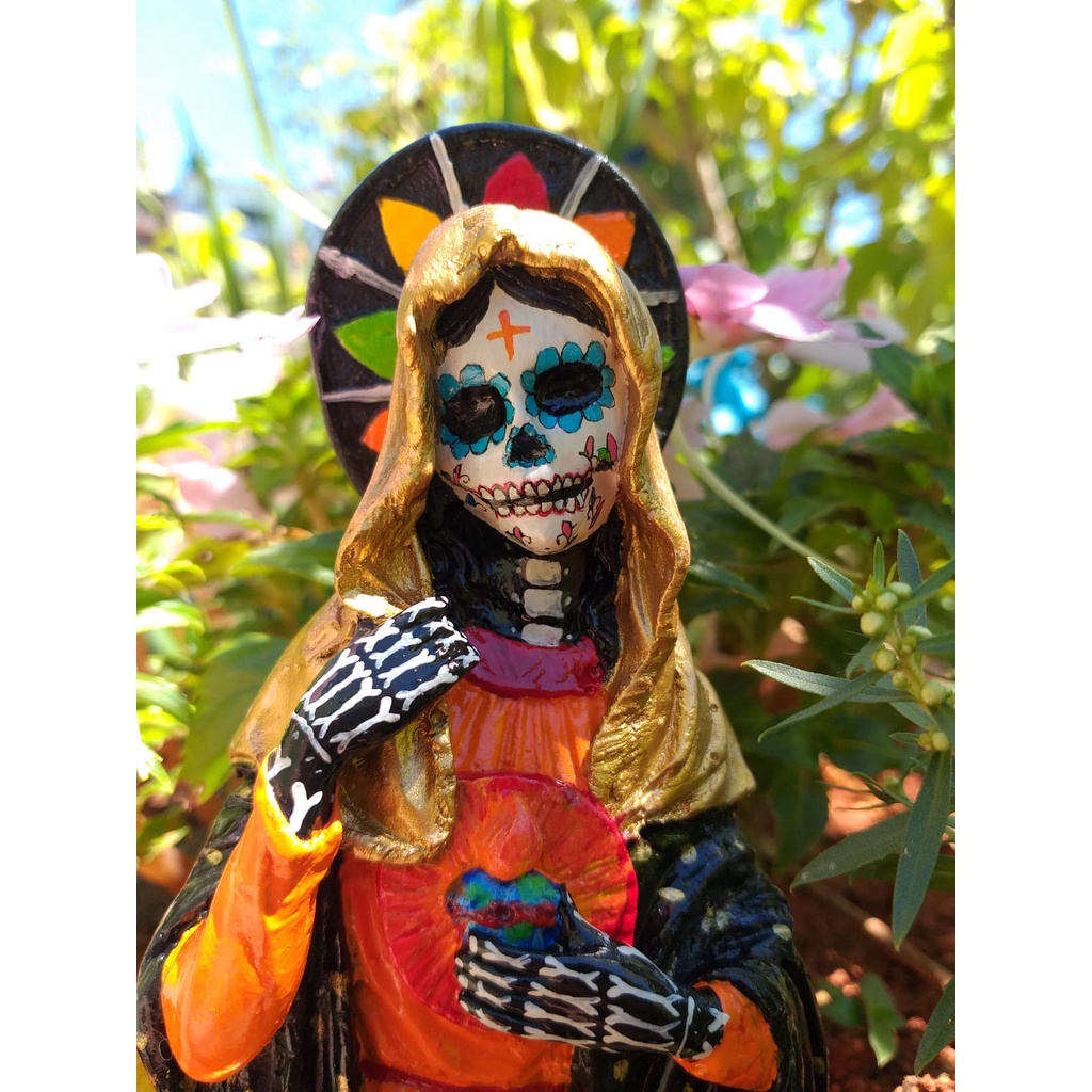 ESTATUA BUSTO SANTA MORTE EM GESSO 15 CM | Shopee Brasil